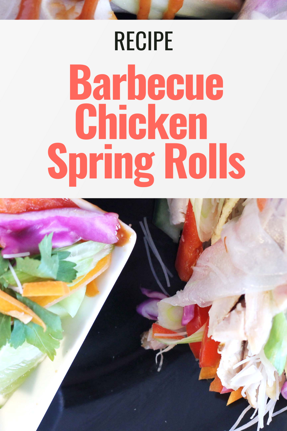 Barbecue Chicken Spring Rolls - One Delightful Life