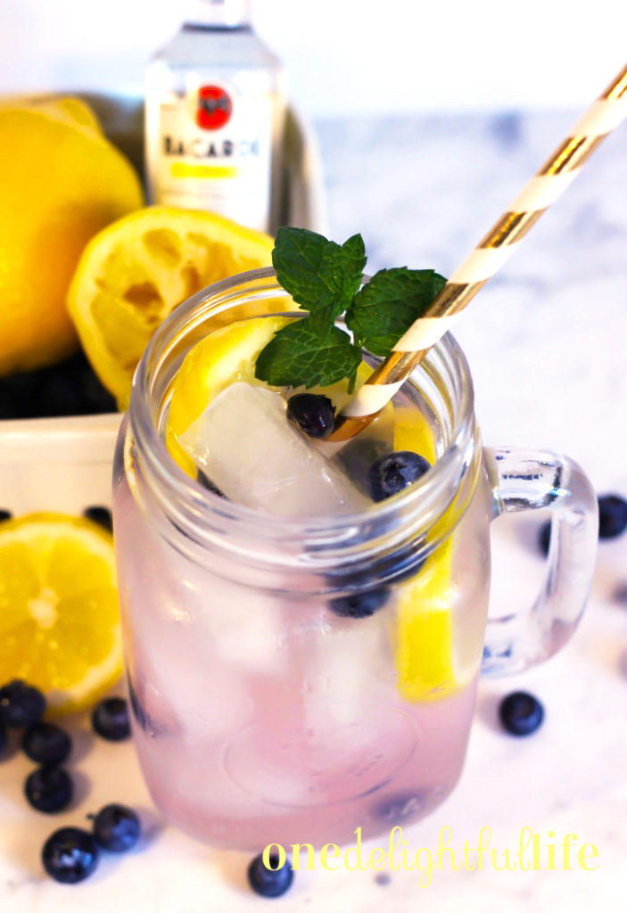 Pink Lemonade Blueberry Splash - One Delightful Life