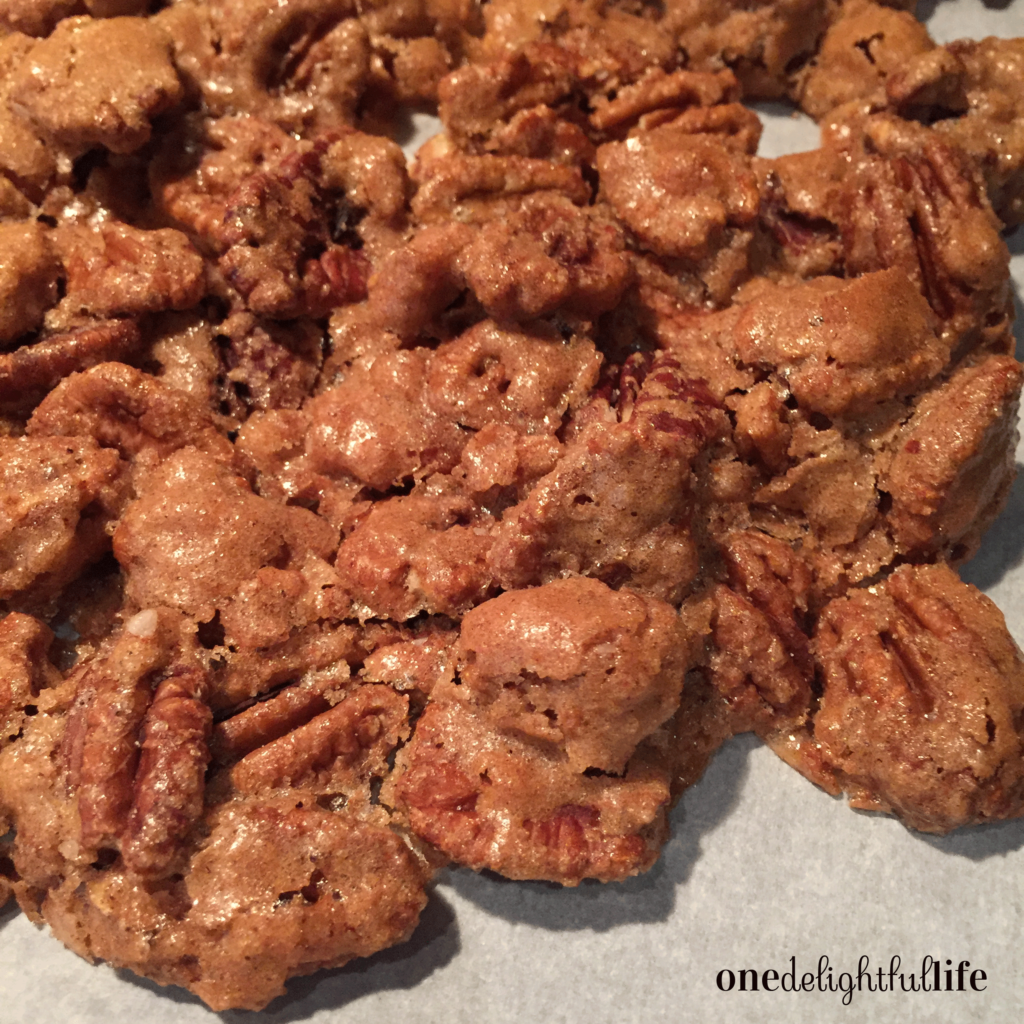 Baked Cinnamon Sugar Pecans - One Delightful Life