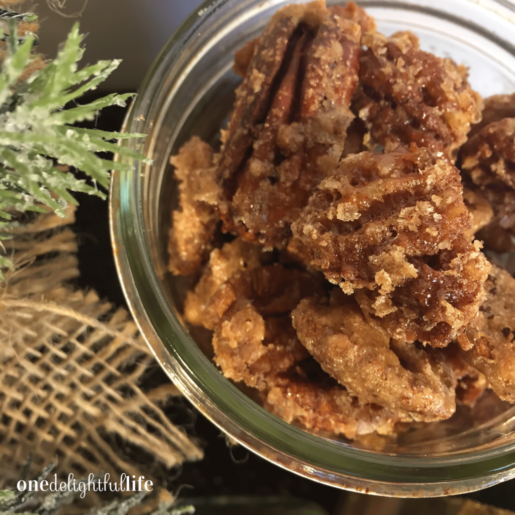 Baked Cinnamon Sugar Pecans - One Delightful Life
